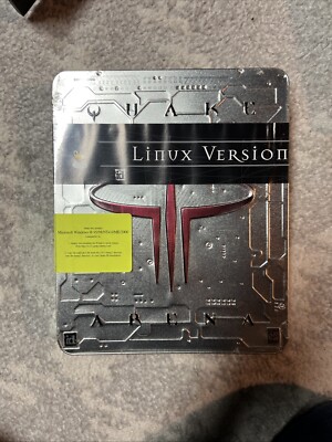 Quake III 3 Arena Linux Version Metal Big Box Tin Video Game PC 1999 ...