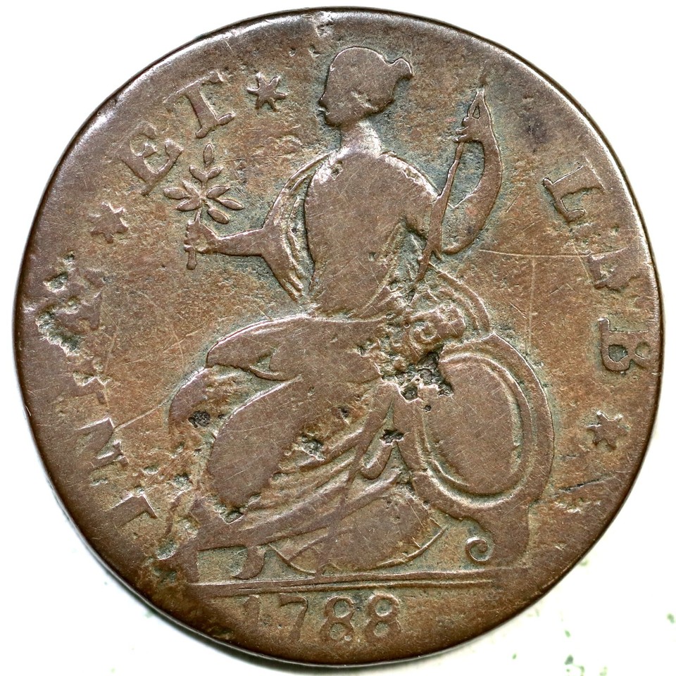 1788 M 2-D R-1 Connecticut Colonial Copper Coin | eBay
