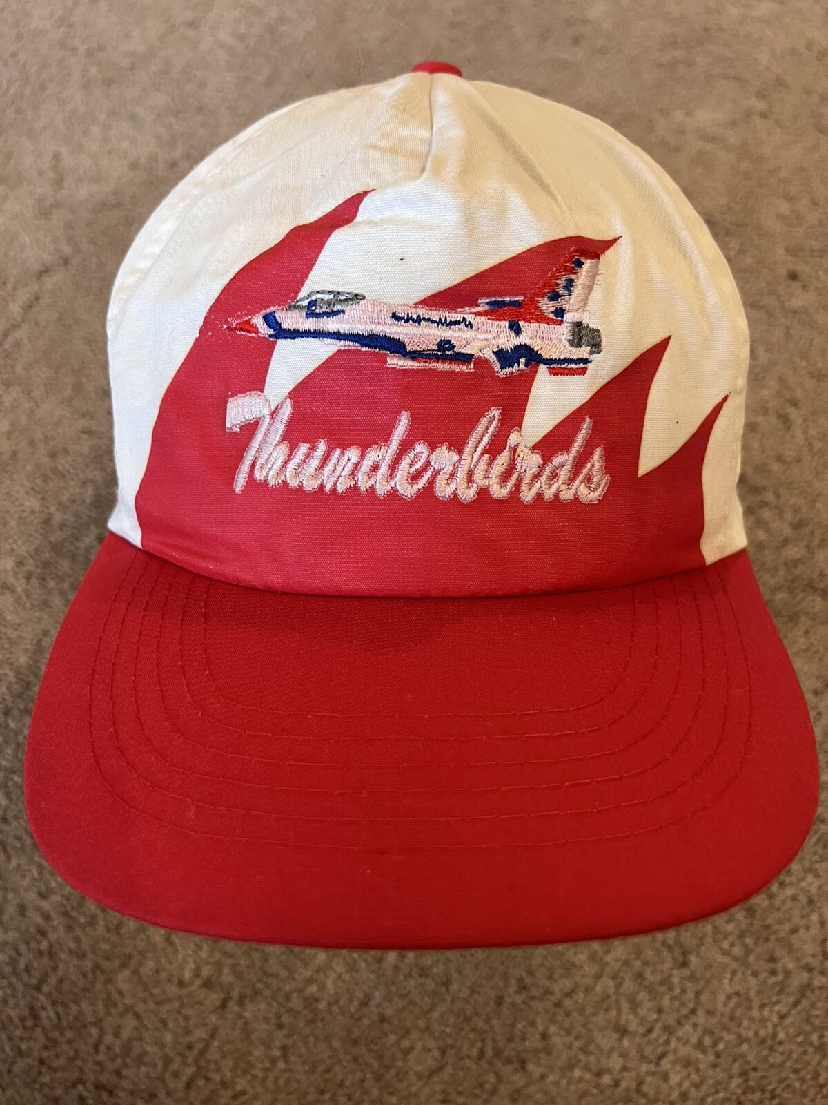 Vintage USAF Thunderbirds Embroidered Snapback Hat Cap Red White C10 | eBay
