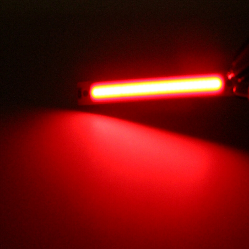 3W COB LED 60x8mm 3V 6V Red Blue Cold Warm White COB Strip LED light ...