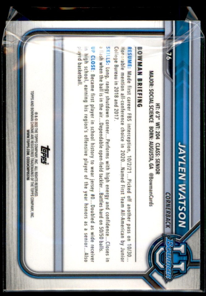 2021 BUY 3, GET 3 FREE (ADD 6 TO CART) JAYLEN WATSON WASHINGTON STATE ...