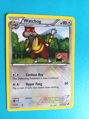 POKEMON BLACK & WHITE WATCHOG #79/114 UNCOMMON REVERSE HOLO LEAGUE ...