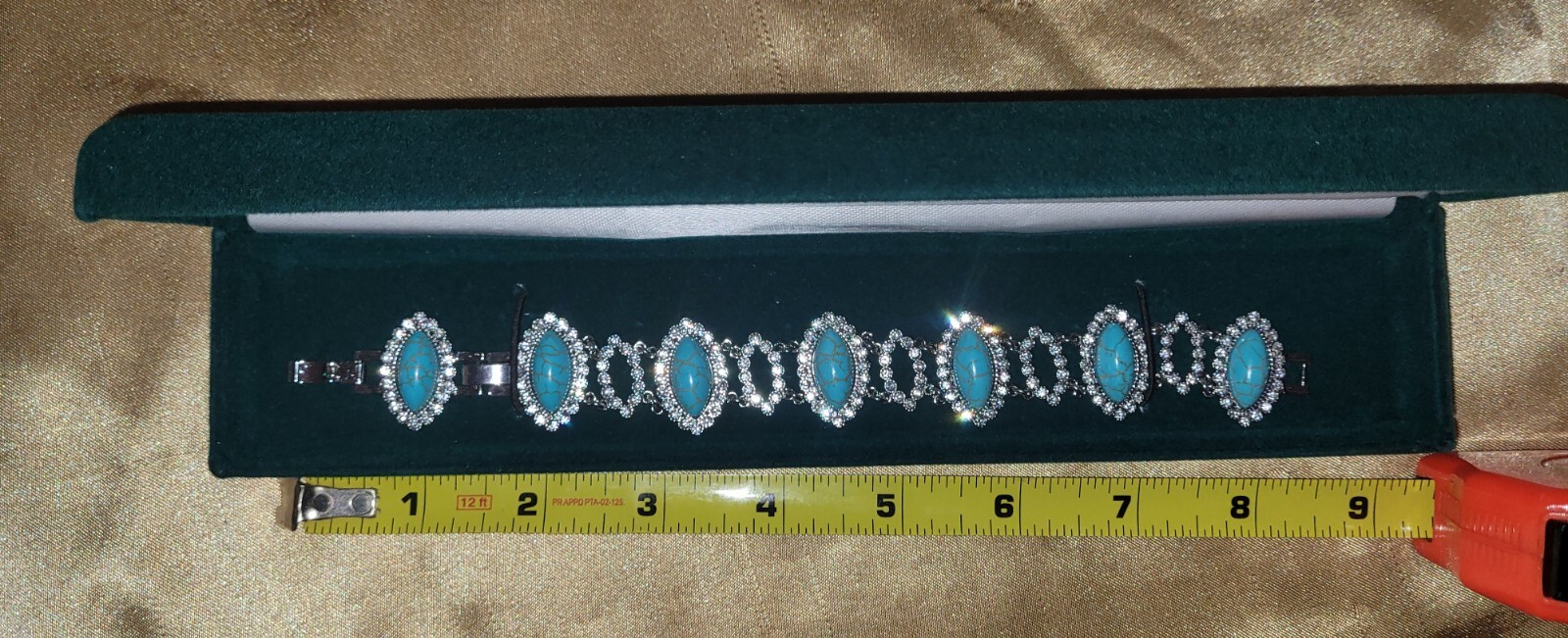 Turquoise Bracelet Princess Grace Kelly Simulated Crystal Clarion Pell ...