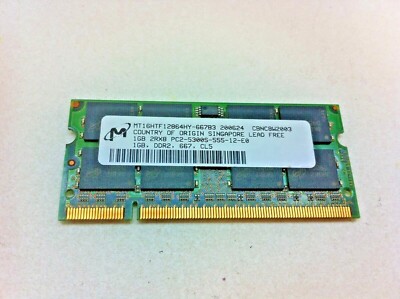 Macbook Pro A1150 Micron 1GB SO-DIMM 667 MHz DDR2 Memory ...
