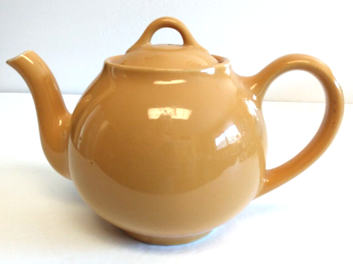 Lipton Mustard Yellow Teapot Vintage Hall China with Lid Made in USA | eBay