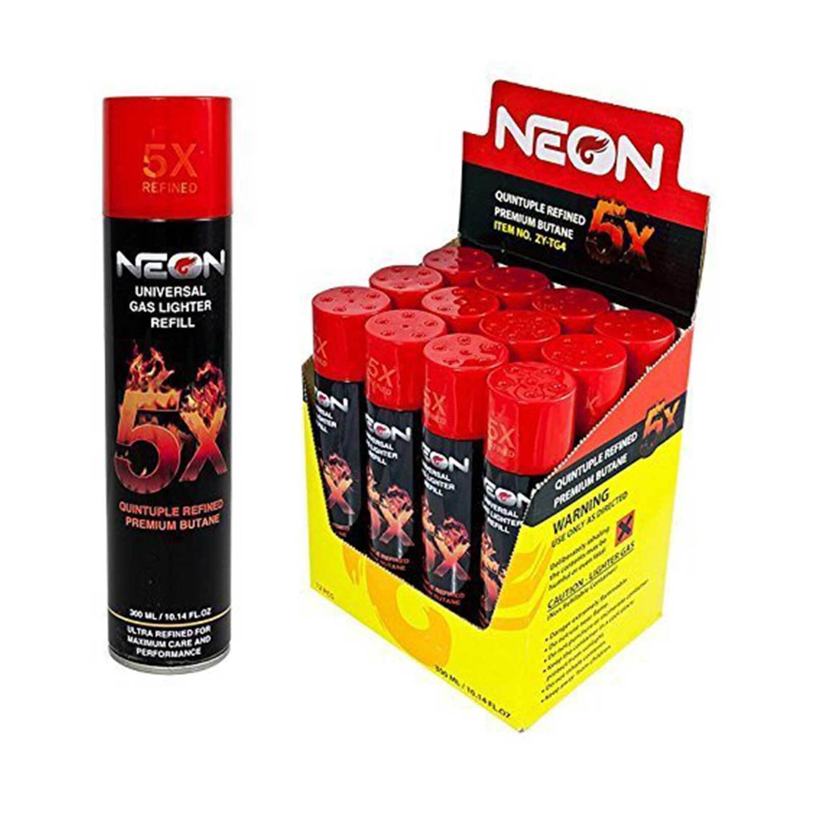 Neon butane 5x refill 300ml butane Gas for lighters torch 10.14 oz | eBay