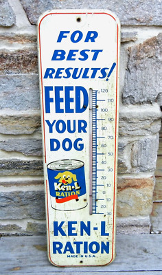 Vintage KEN-L RATION Dog Food FIDO Metal Sign 26" Tall ADVERTISING ...