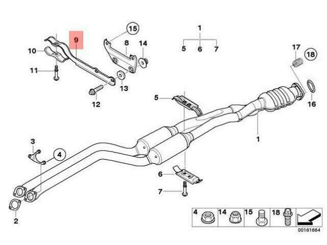 BMW 18207524534 Genuine OEM Converter & Pipe Front Bracket for sale ...