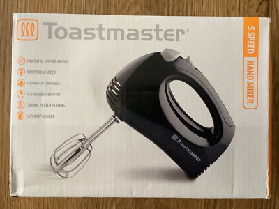 Toastmaster 5 Speed Hand Mixer Black TM-300HM | eBay