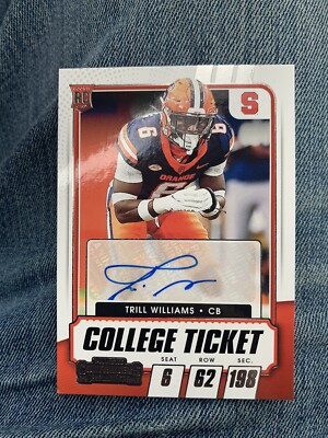 Trill Williams autographed football card | eBay