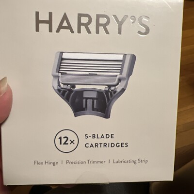 12 Cartridge Pack of Harry's 5 Blade Shaver Razor Razorblades Shaving ...