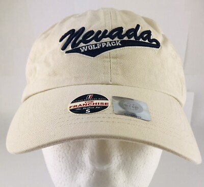 Nevada Wolf Pack UNR Baseball Hat Cap Size Small Embroidered Beige Blue ...