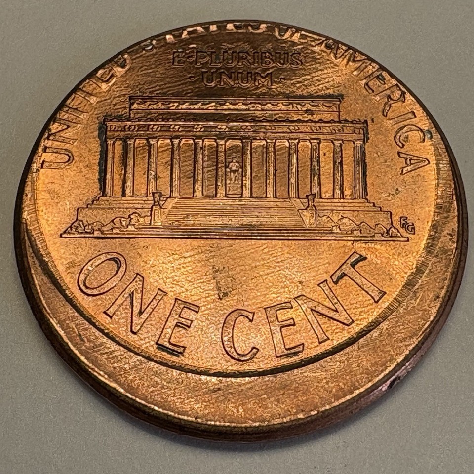 1999 Lincoln Cent Off-Center Error Coin – Partial Design Misalignment ...