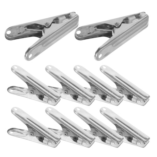 10 Pcs Metal Towel Clip Clothes Hanger Clips Pegs for Washing Line | eBay