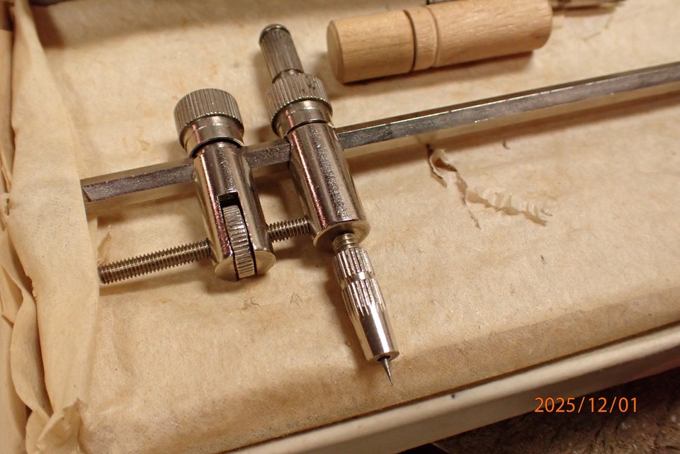 OLDER POST BEAM COMPASS WITH BOX DRAFTING TOOL | eBay UK