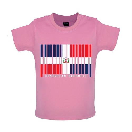 Dominican Republic Barcode Style Flag - Baby T-Shirt / Babygrow - Flags ...