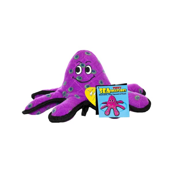 Tuffy Sea Creature Series Lil Oscar Octopus Durable Dog Toy With 8 ...