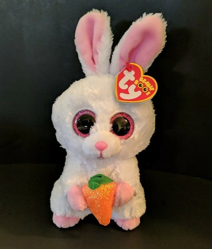 Ty Beanie Boos BRUNCH White Bunny Rabbit 6" Exclusive 2020 NEW Glitter ...