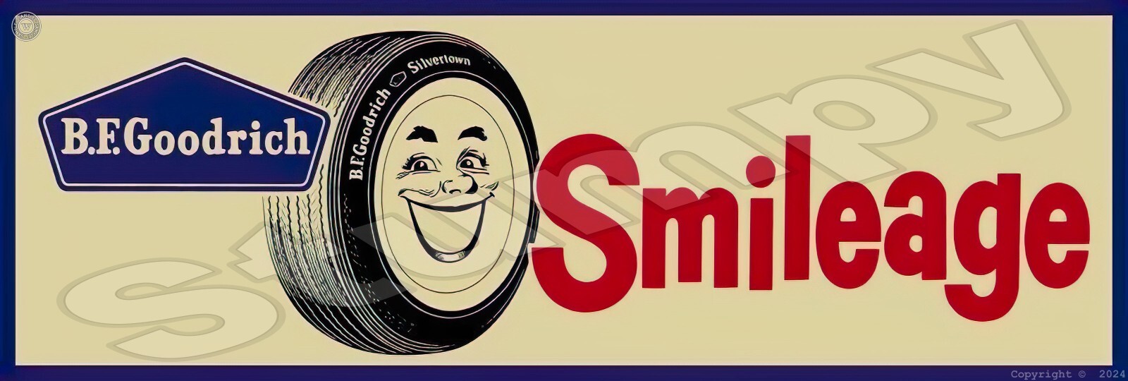 BF Goodrich Smileage Metal Sign 6" x 18" or 8 x 24 Free domestic ...