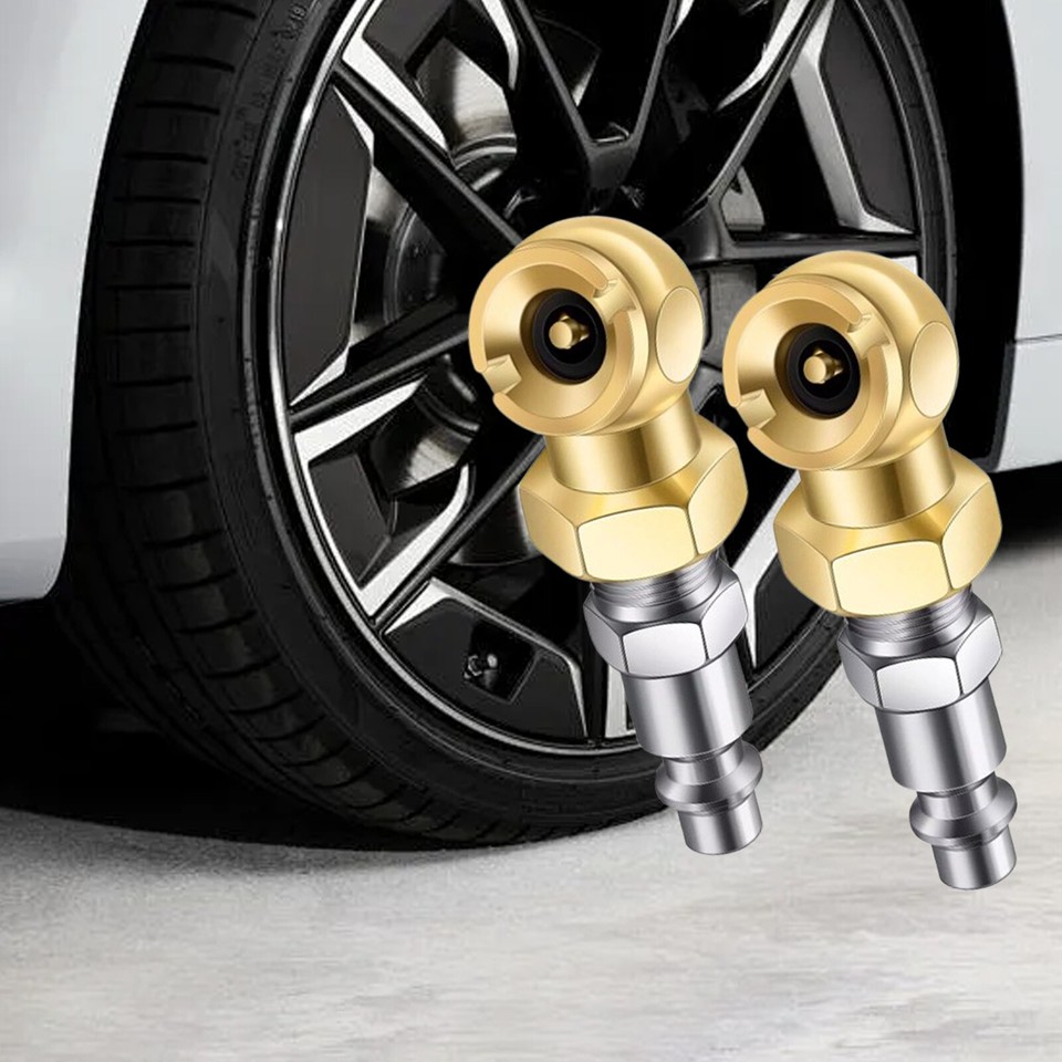 2-Packs Closed Ball Air Chucks Portable Tire Air Inflating Chuck with 1 ...