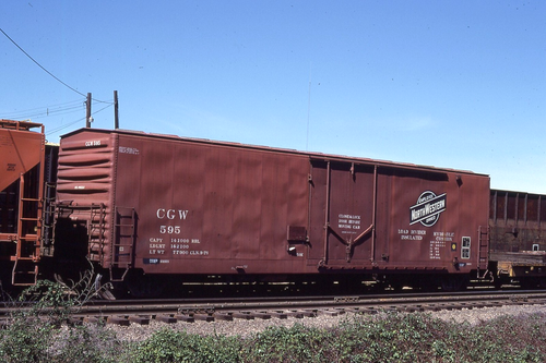 Chicago Great Western boxcar # 595 @ Jackson, MS 3/03/1980 * nice* | eBay