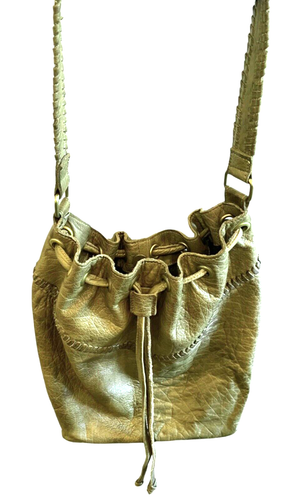 DAY & MOOD VELDA BUCKET SHOULDER BAG BOHO HIPPIE DARK OLIVE GENUINE ...