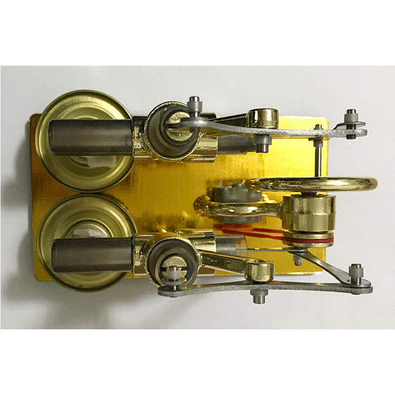 Steam Power Toy Generator Motor Double Cylinders Hot Air Stirling ...