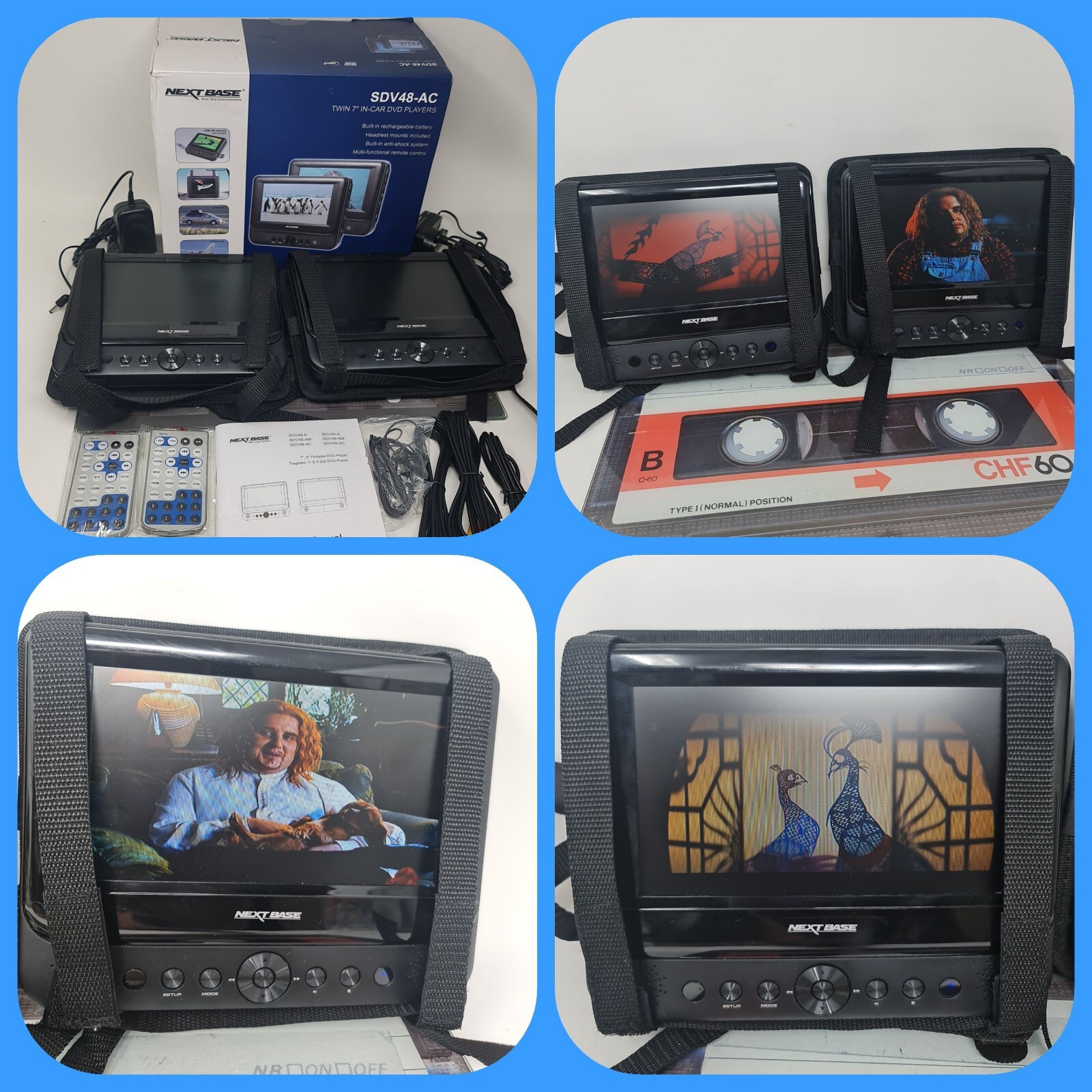 NEXTBASE Sdv48 Tablet 7inch Portable DVD Player Car Kit USB SD Remote ...