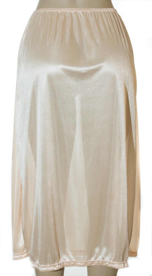 31" Length Women Plain Long Half Slip Ladies 100% Polyester S M L XL 2X ...