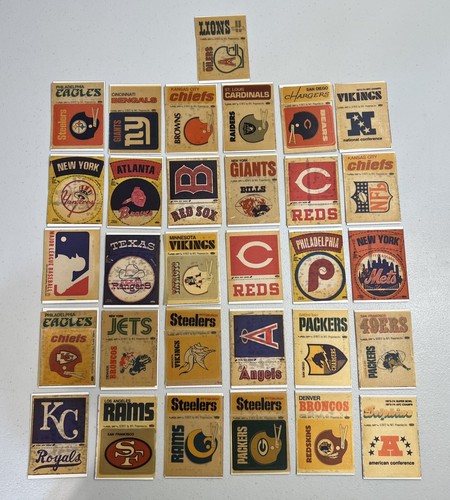 1968-1972 Fleer Baseball & Football Team Logos Cloth Stickers / Patches ...