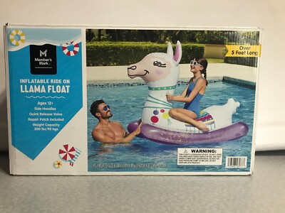 MEMBER'S MARK Oversized Llama Inflatable Ride-On Pool Float BRAND NEW ...