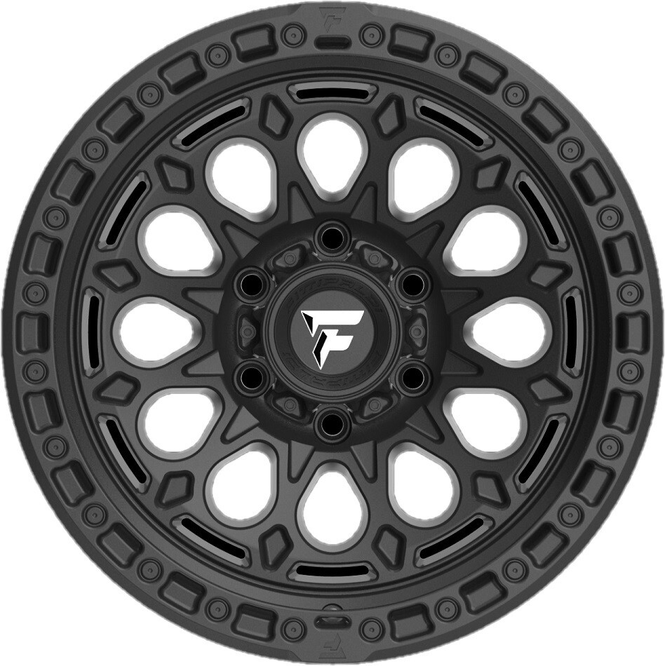 17 BLACK FT101 WHEEL TIRE A/T ALL TERRAIN FUEL RHINO F-150 F150 ...