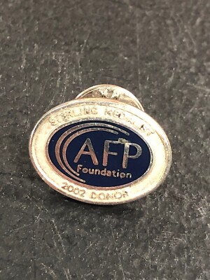 AFP Foundation Sterling Medalist 2002 Donor Lapel Hat Pin | eBay