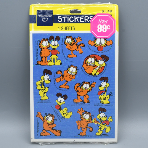 Garfield Odie Stickers Package 4 Sheets Vintage 1980s Hallmark NEW | eBay