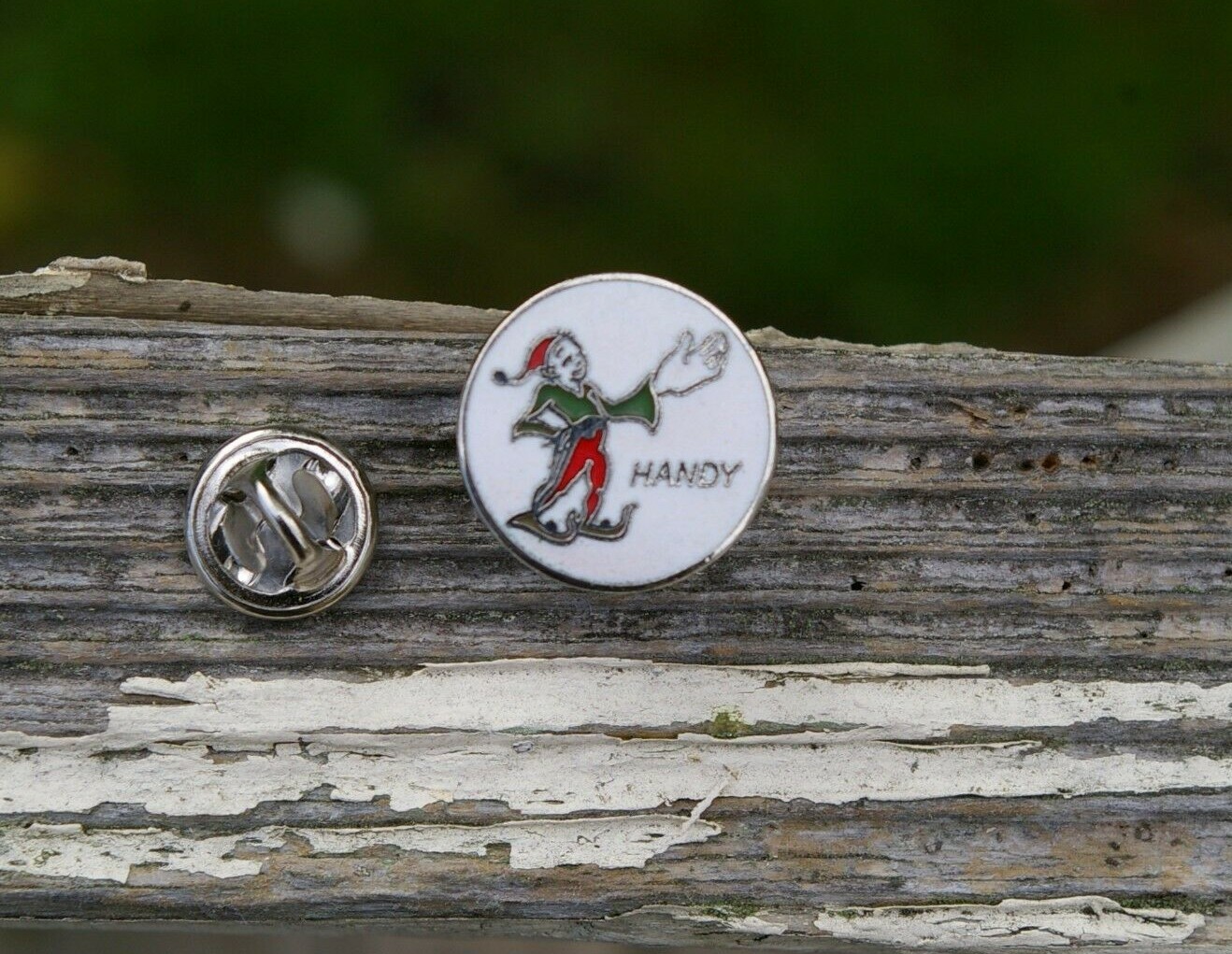 Handy Elf Christmas Holiday Silver Tone Metal & Enamel Lapel Pin ...