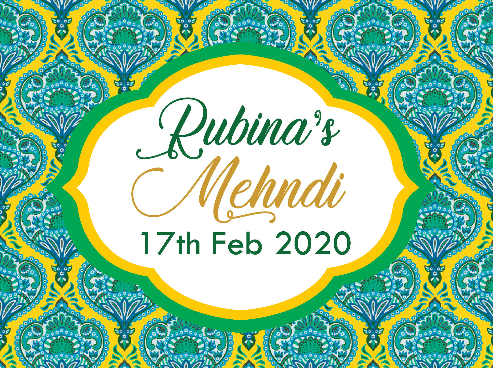 21 Glossy Personalised Wedding MEHNDI DHOLKI Henna Rectangular Stickers ...