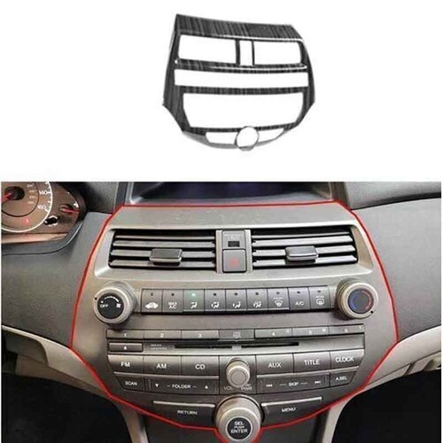 Black Wood Grain Dashboard Button For Honda Accord 2008-2012 Middle ...