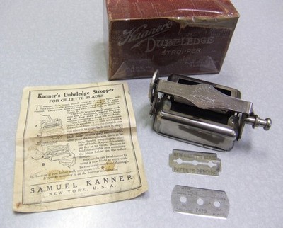 Vintage KANNER'S DUBELEDGE STROPPER for Double Edge Razor Blade hone ...