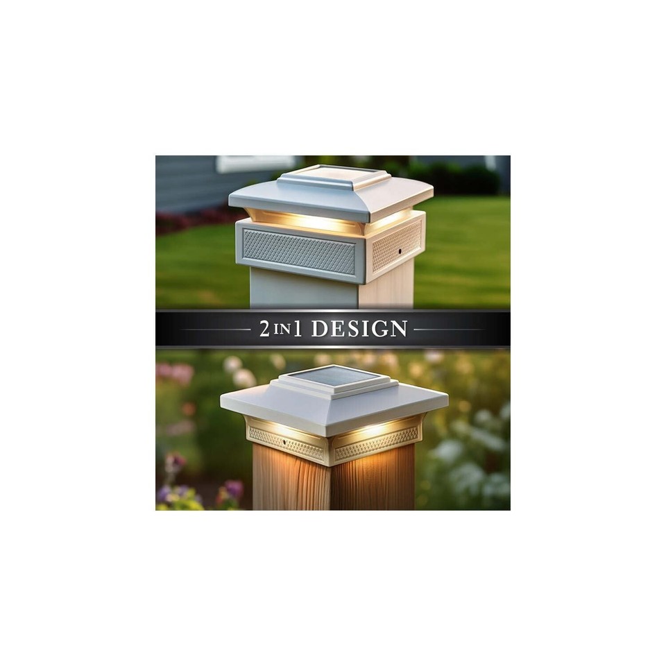 Classy Caps Lumineer Smart Solar Post Cap SLT727 - RGB Color and Warm ...