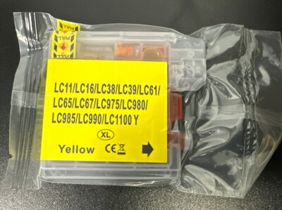 Yellow Ink Cartridge -LC11/LC16/LC38/LC39/LC61/LC65/LC67/LC975/LC980 ...