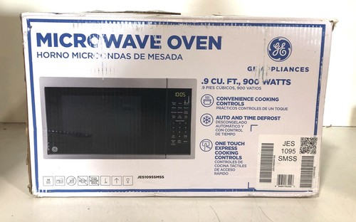 GE 0.9 Cu.Ft Countertop Microwave Stainless Steel 900 Watts JES1095SMSS ...