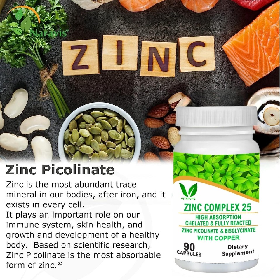 Zinc Picolinate & Bisglycinate Complex with Copper, Zinc for Immune ...