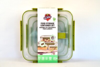 Fresh Guard -Assorted Eco Square Food Storage Containers Multi-Pack (4 ...