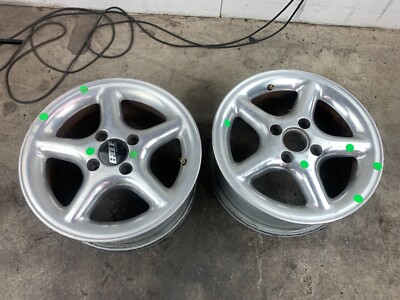 90-05 Miata 14x6 4x100 5 Spoke Silver Chrome Eagle Alloy Wheel Set of 2 ...