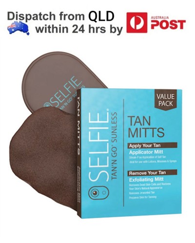 2PCS Selfie Tanning Mitts Fake Tan Applicator & Exfoliating Hand Glove ...