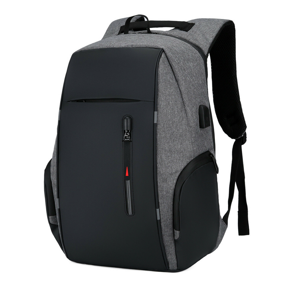 Men Women 15.6" Laptop Backpack USB Waterproof Large Rucksack Travel ...
