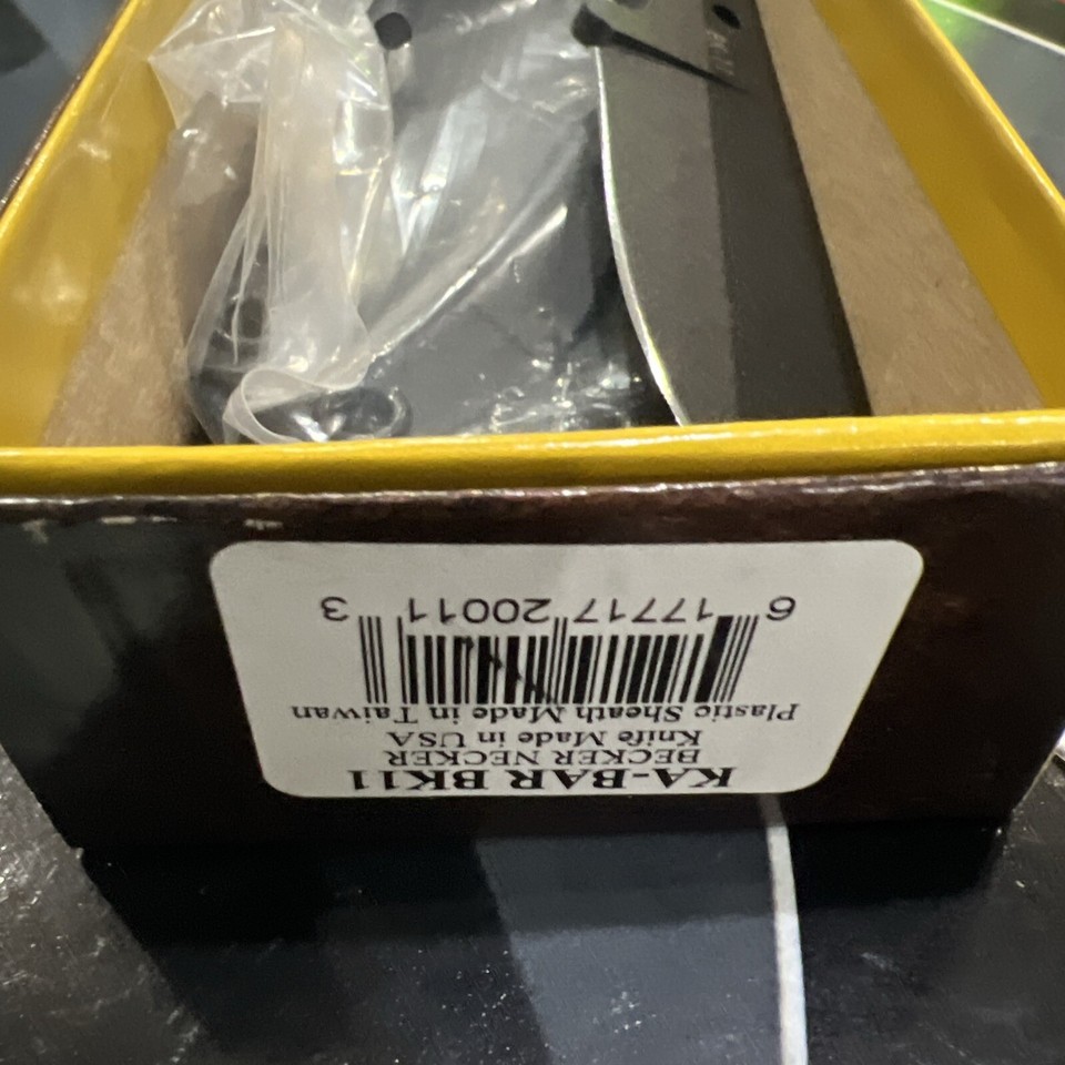 Ka-Bar BK11 Knives Becker Necker Neck Knife Black With Sheath 0011 NEW ...