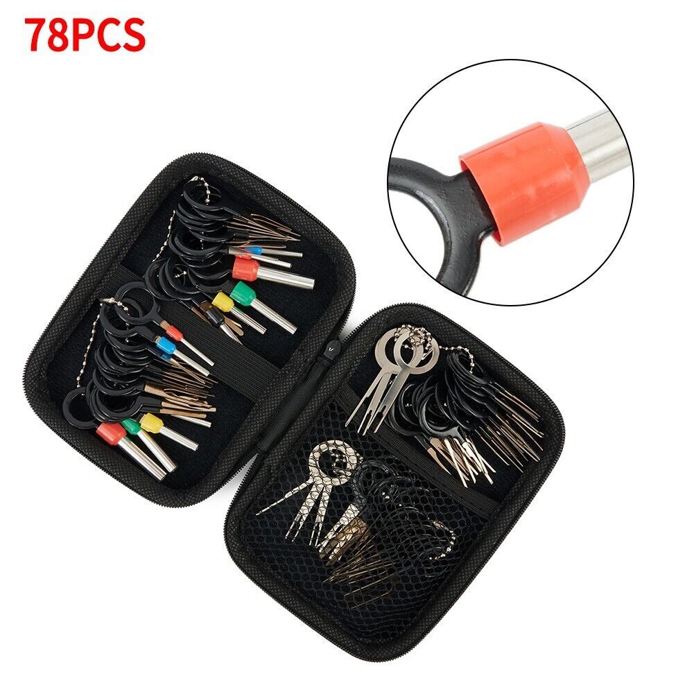 78Pcs Automotive Connector Plug Pin Crimp Removal Terminal Tool Wiring ...