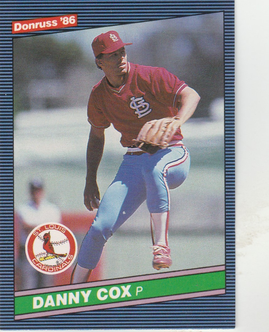 FREE SHIPPING-MINT-1986 Donruss #382 Danny Cox St. Louis Cardinals ...