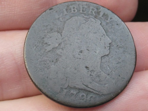 1796 Draped Bust Large Cent Penny- S-97 R3, Die Cud | eBay